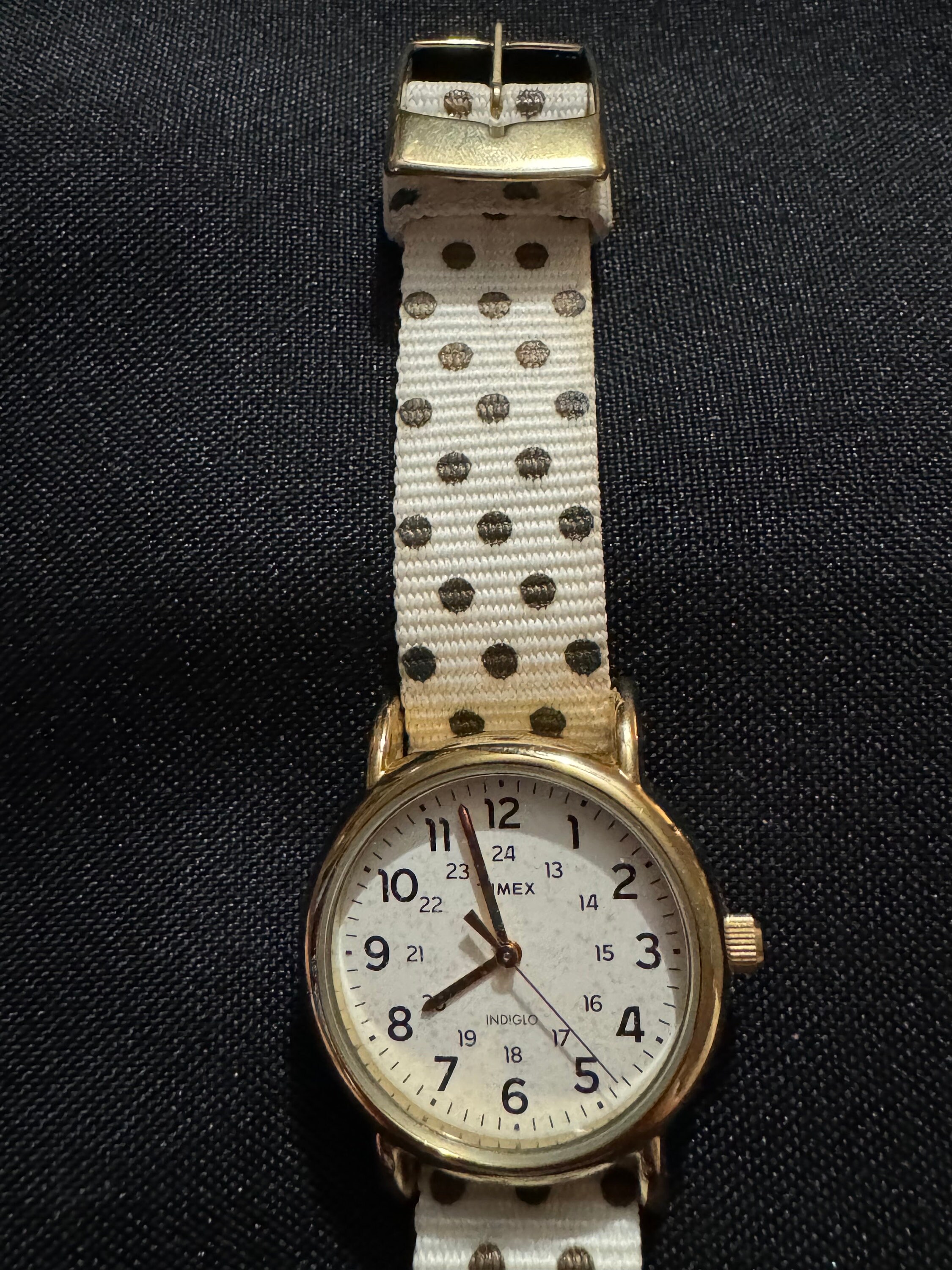 Ladies Timex Indiglo Polka Dot Band - Etsy