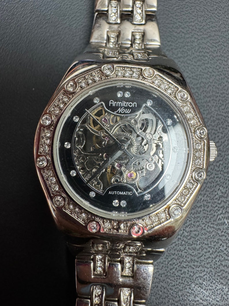 Armitron Ladies Silverton Automatic Skeleton Watch - Etsy