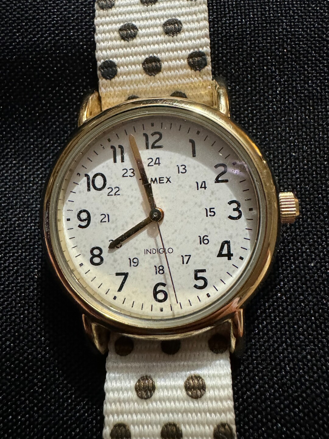 Ladies Timex Indiglo Polka Dot Band - Etsy