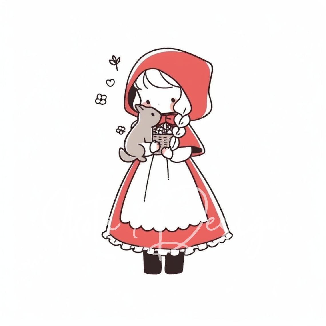 Little Red Riding Hood Clipart 40 High Quality Jpgs - Etsy