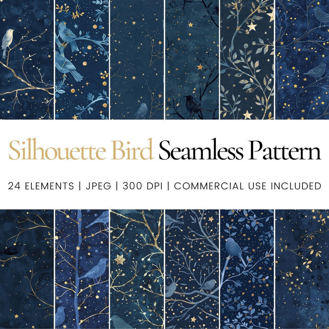 Bird Silhouette Seamless Repeat Pattern, Background, Tumbler Wrap ...