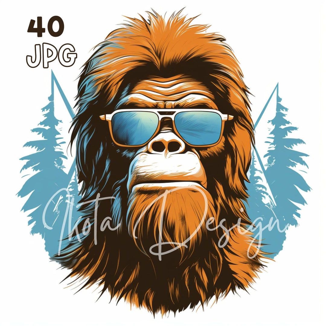 Sasquatch Clipart 40 High Quality Jpgs Digital Planner, T-shirts, Wall ...