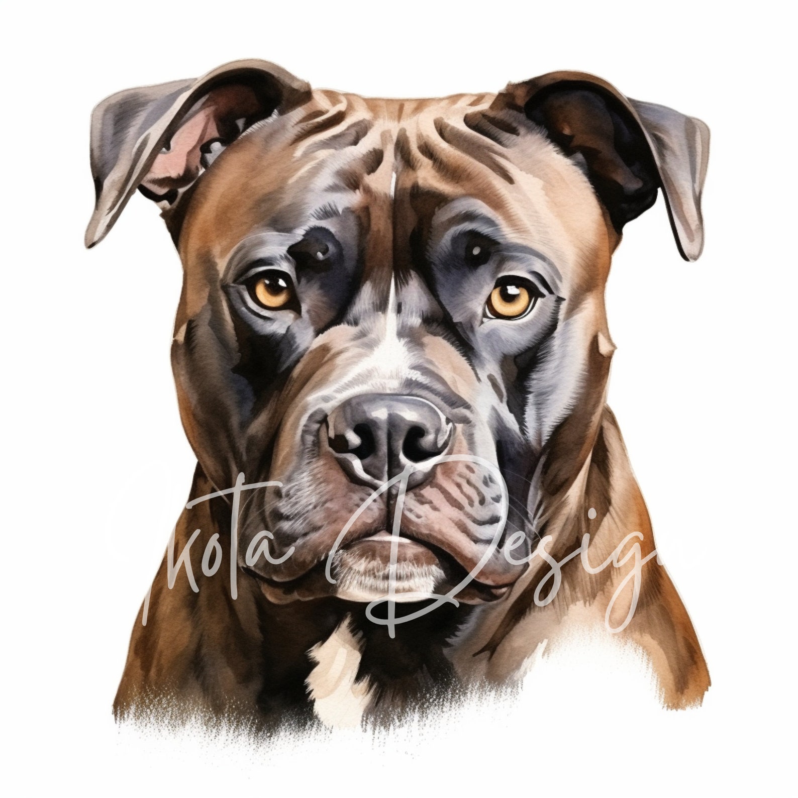 Staffordshire Bull Terrier Dog Clipart Collection, Muscular Loyal ...