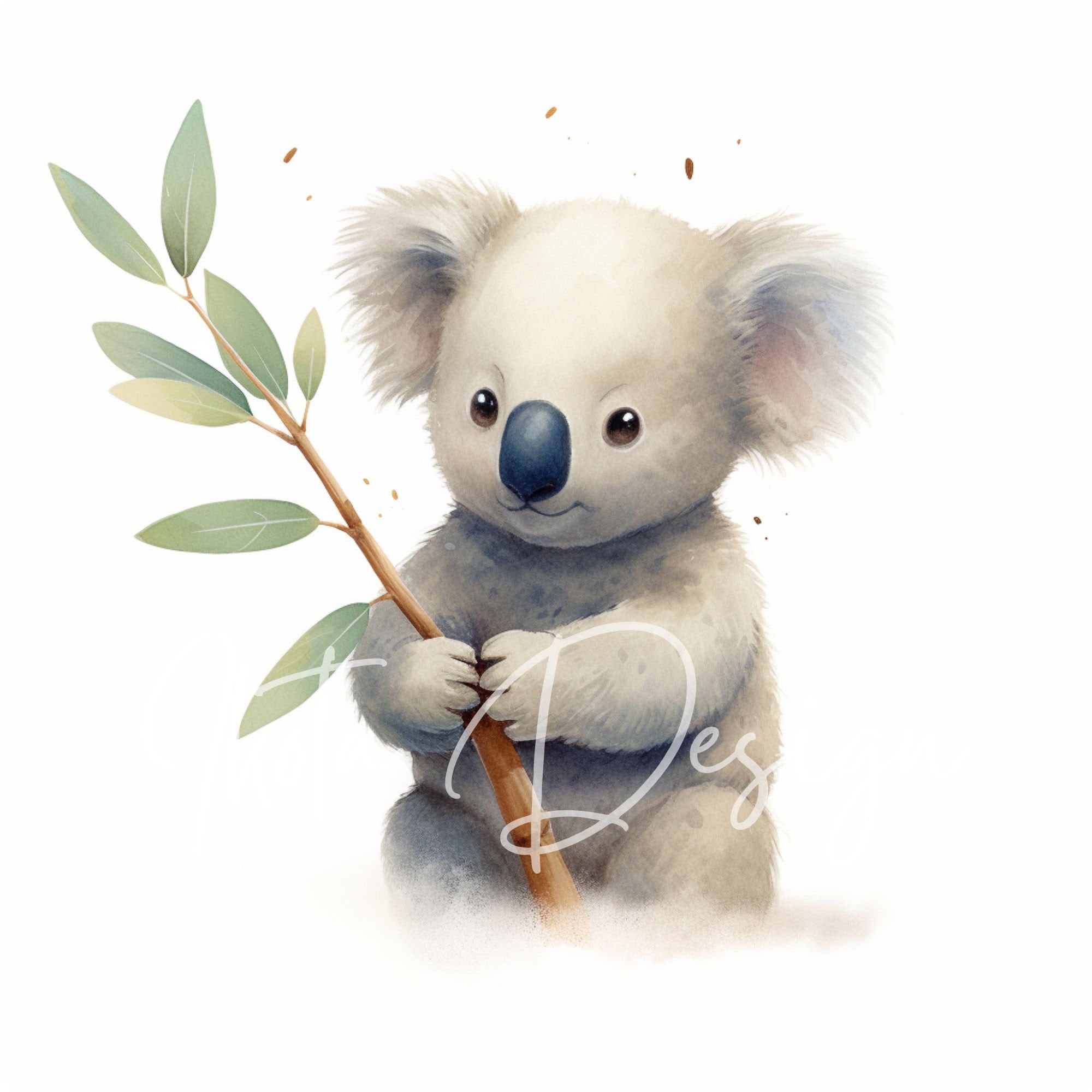 Baby Koala Clipart - 40 High Quality Jpgs - Digital Planner, Junk ...