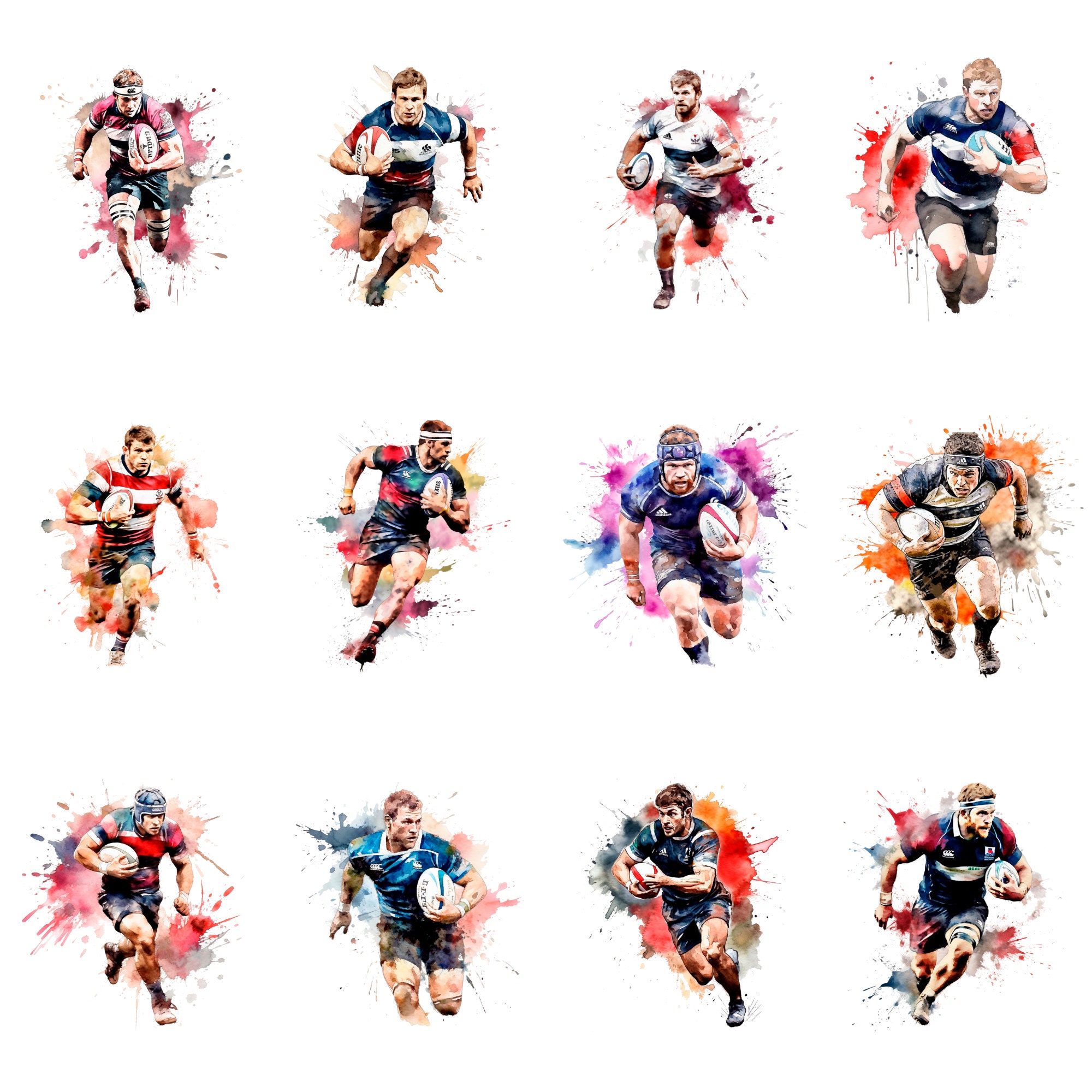 Rugby Player Clipart 40 High Quality Pngs Digital Planner, Junk ...