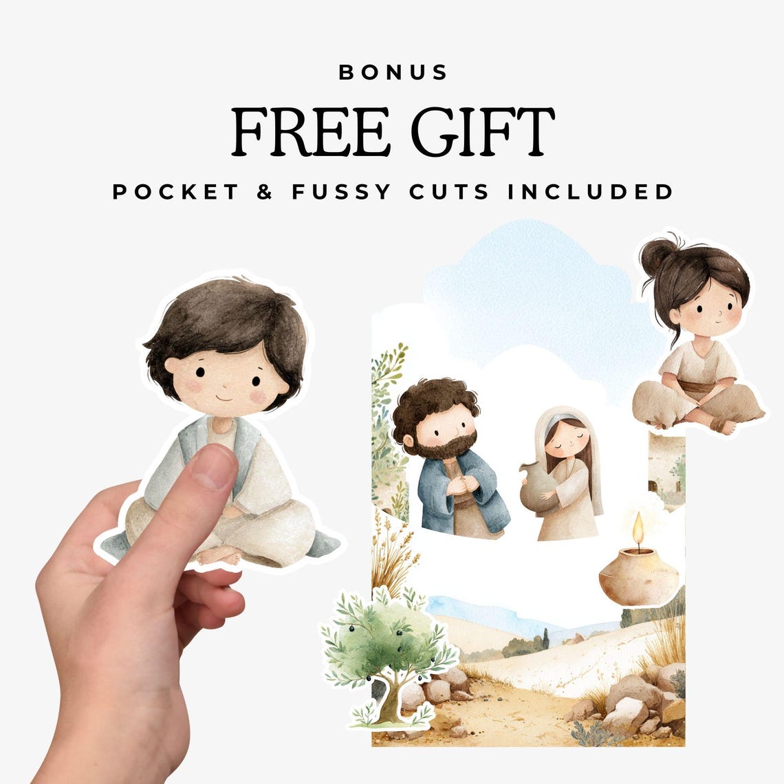 Jesus Teaching Parables Clipart Bundle, Bible Parable Watercolor ...