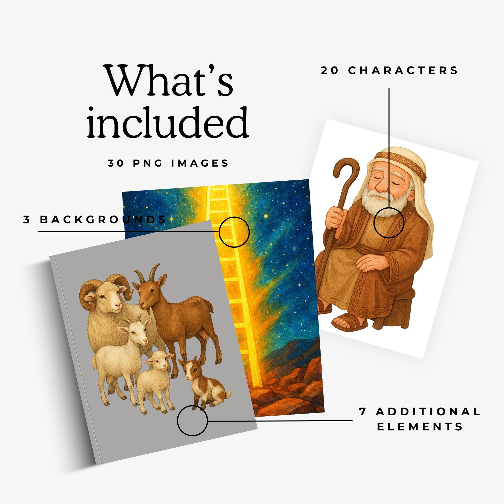 Jacob and Esau Bible Story Clipart, Watercolor Christian PNG ...