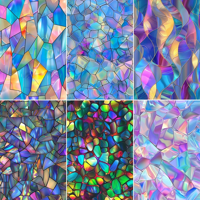 Stained Glass Seamless Repeat Pattern, Digital Papers, Background ...