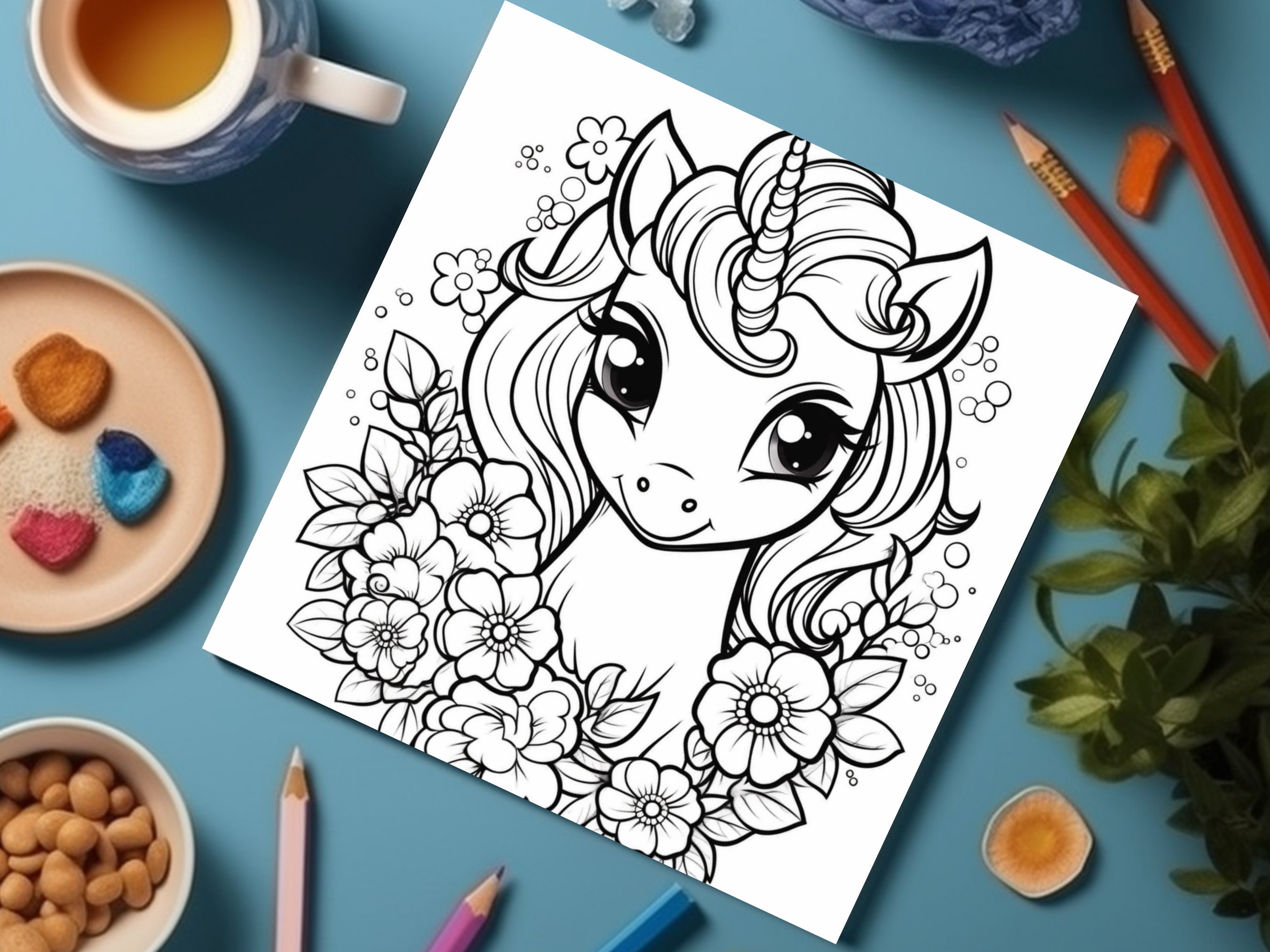 52 Magical Unicorn Coloring Pages, A4 Printables, Fun Activities ...