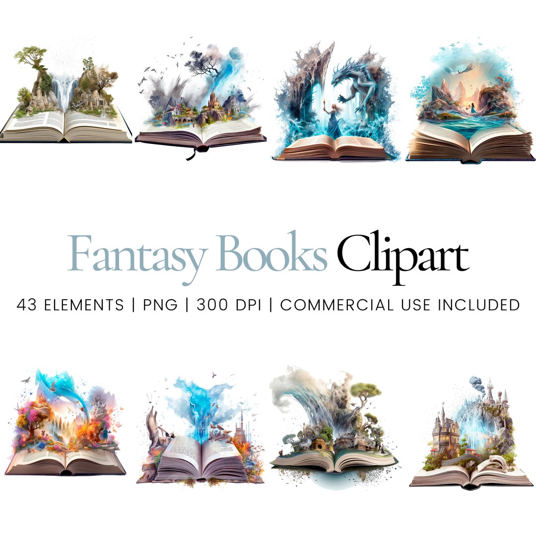Fairytale Book Clipart - 43 High Quality Pngs - Digital Planner, Junk ...