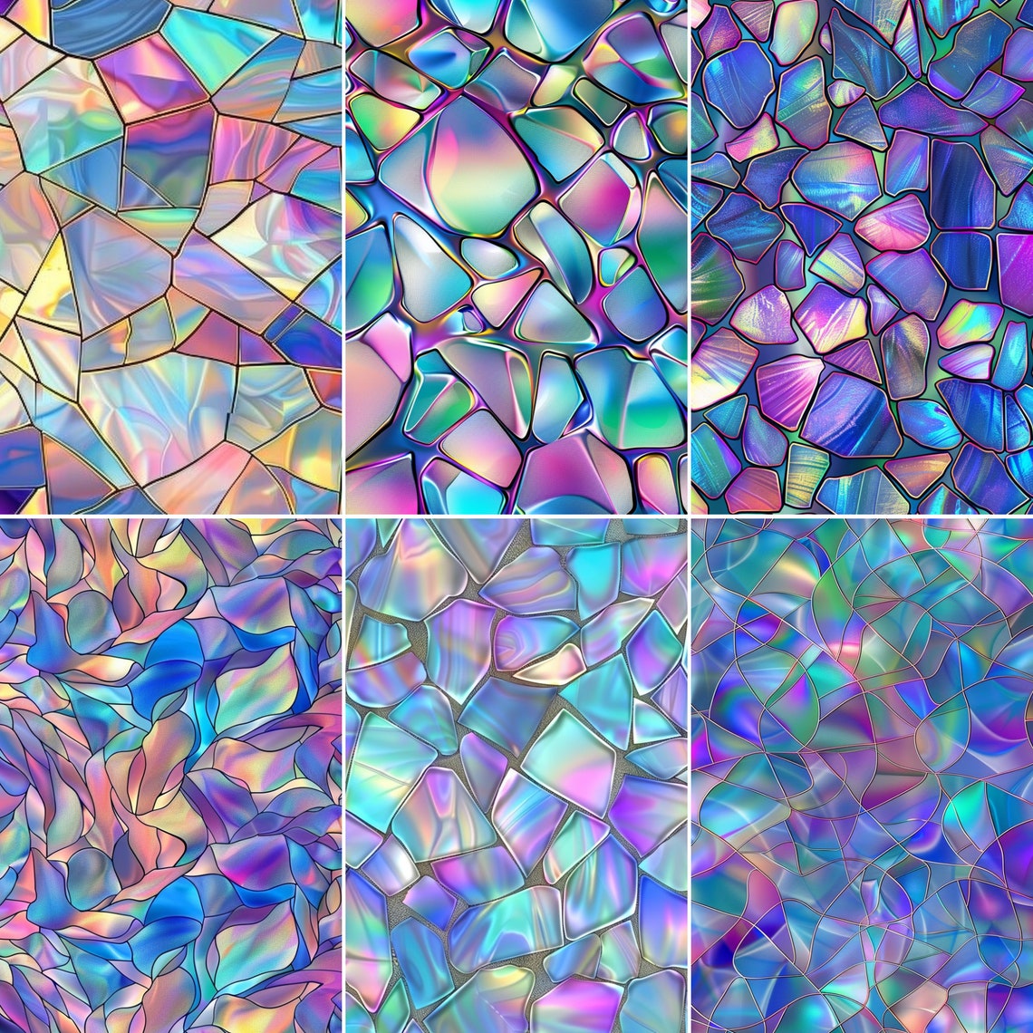 Stained Glass Seamless Repeat Pattern, Digital Papers, Background ...