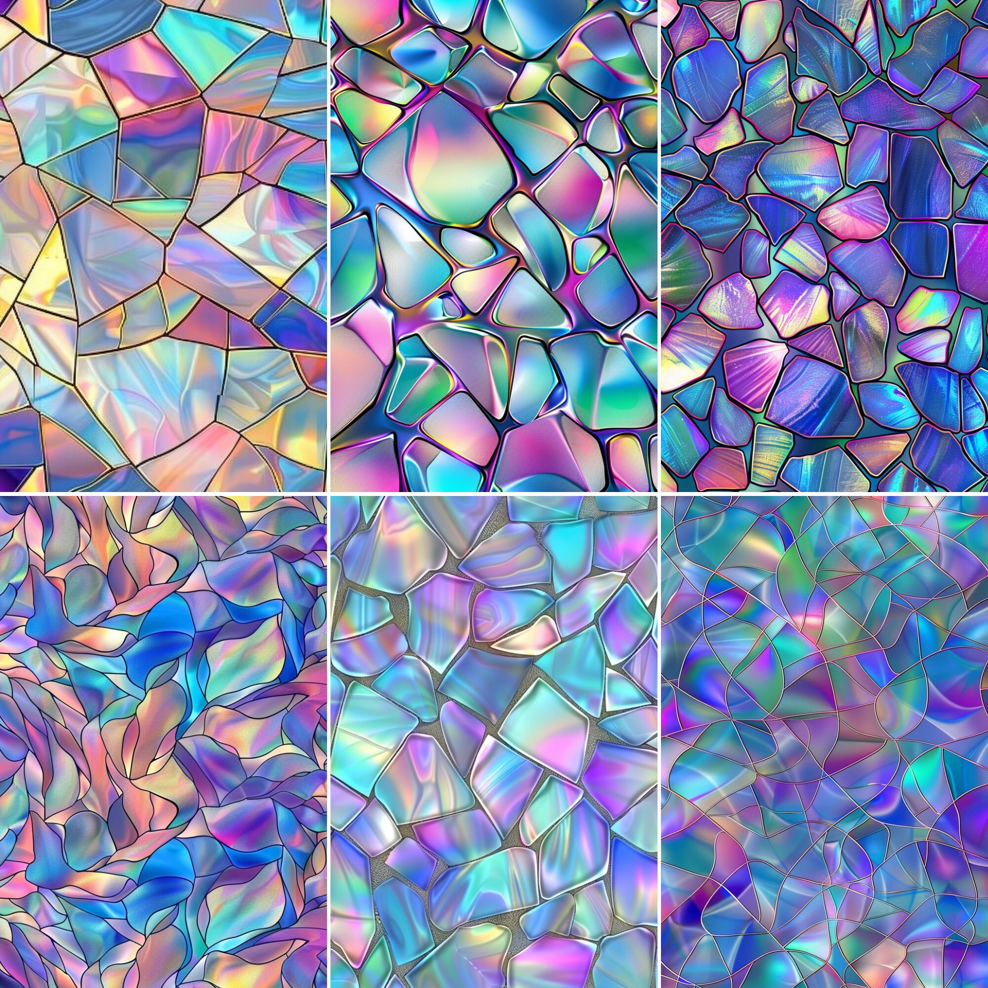 Stained Glass Seamless Repeat Pattern, Digital Papers, Background ...