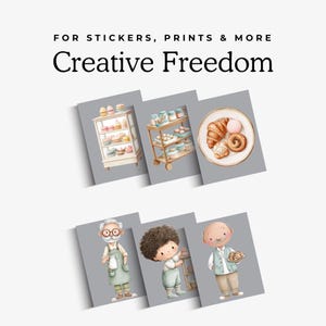 Bakery Watercolor Clipart Bundle, Pastel Baking Cafe Illustrations PNG ...