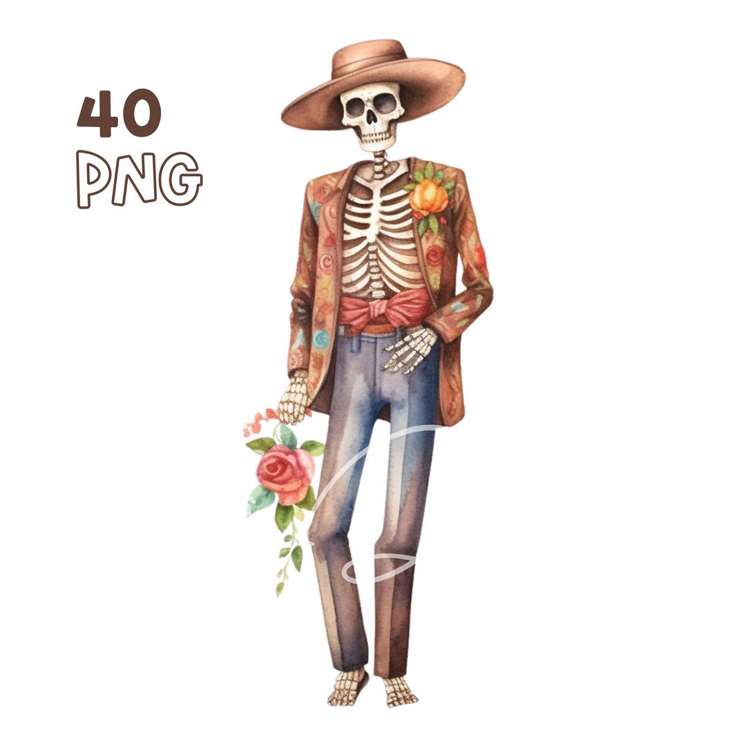 Catrina Male Clipart - 40 High Quality Pngs - Digital Planner, Junk ...