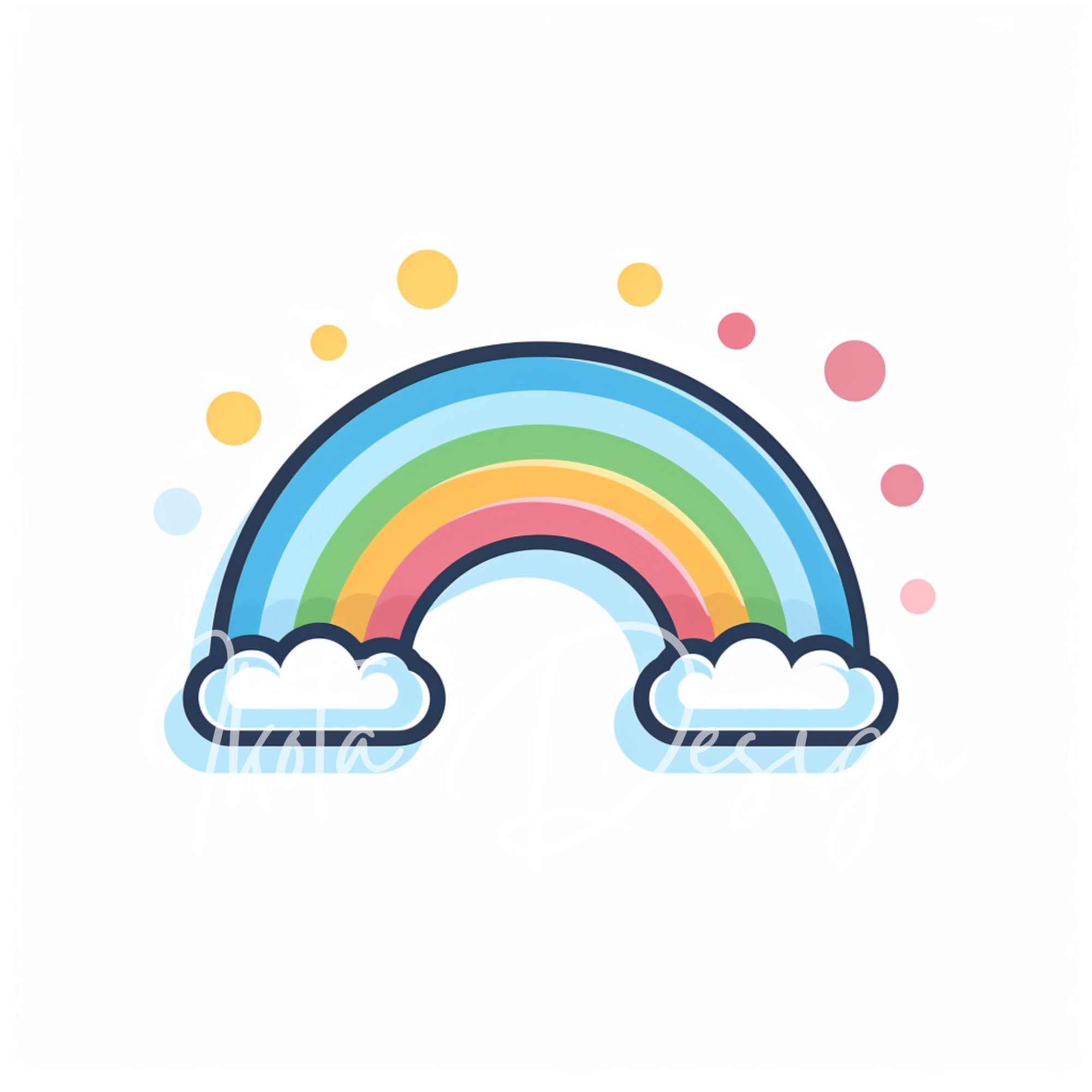 Simple Rainbow Clipart 40 High Quality JPG Digital Planner, Junk ...