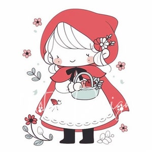 Little Red Riding Hood Clipart 40 High Quality Jpgs - Etsy