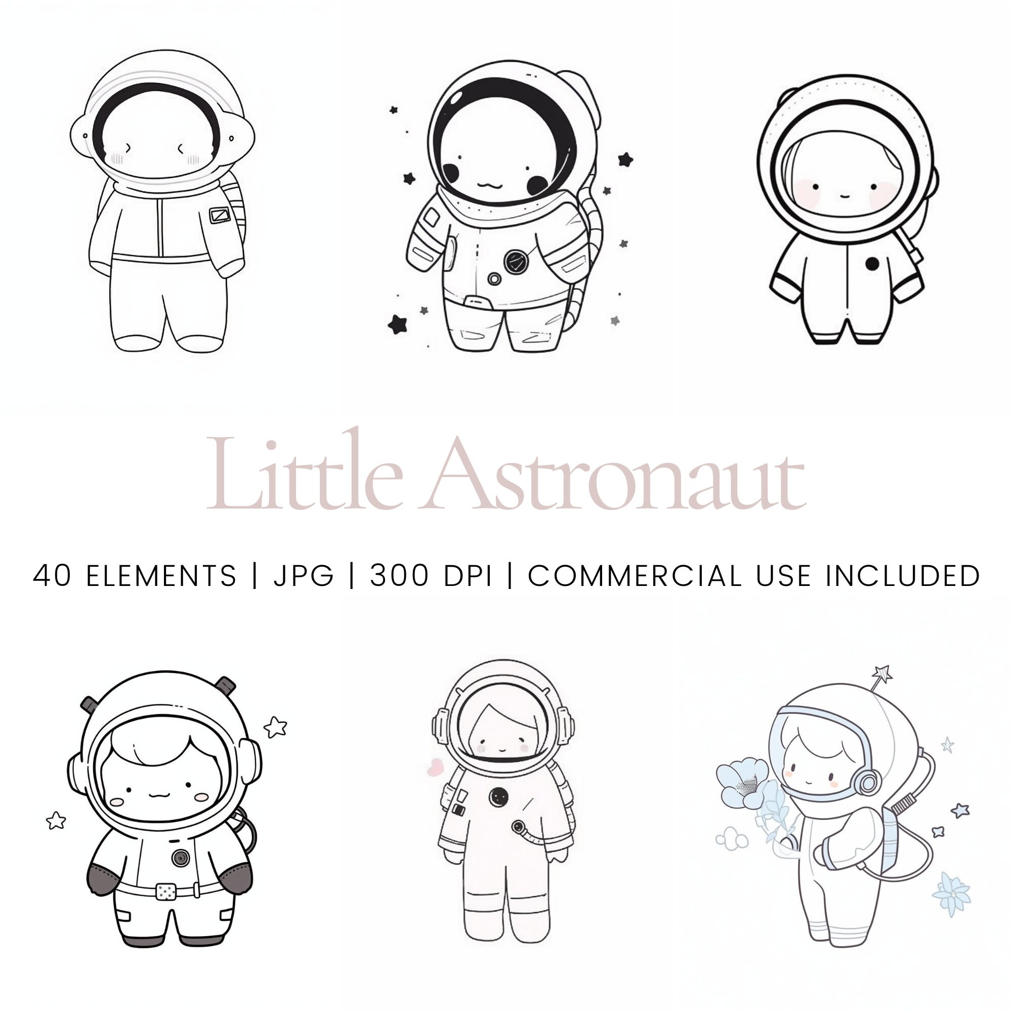 Little Astronaut Clip Art