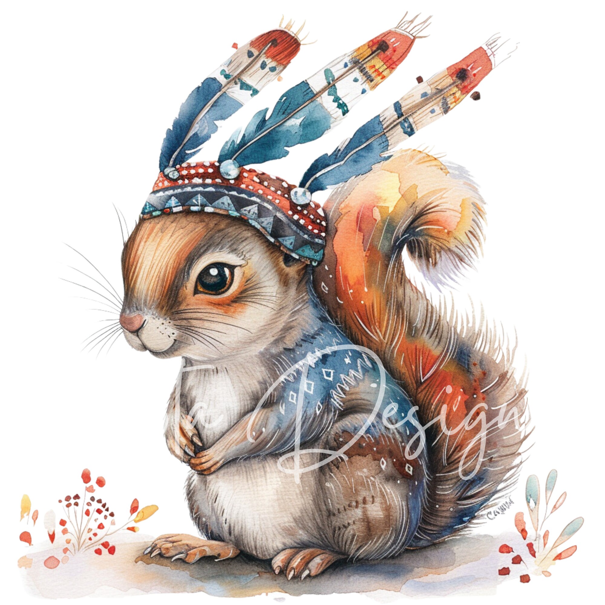 Tribal Squirrel Clipart 40 High Quality Pngs Digital Planner, Junk ...