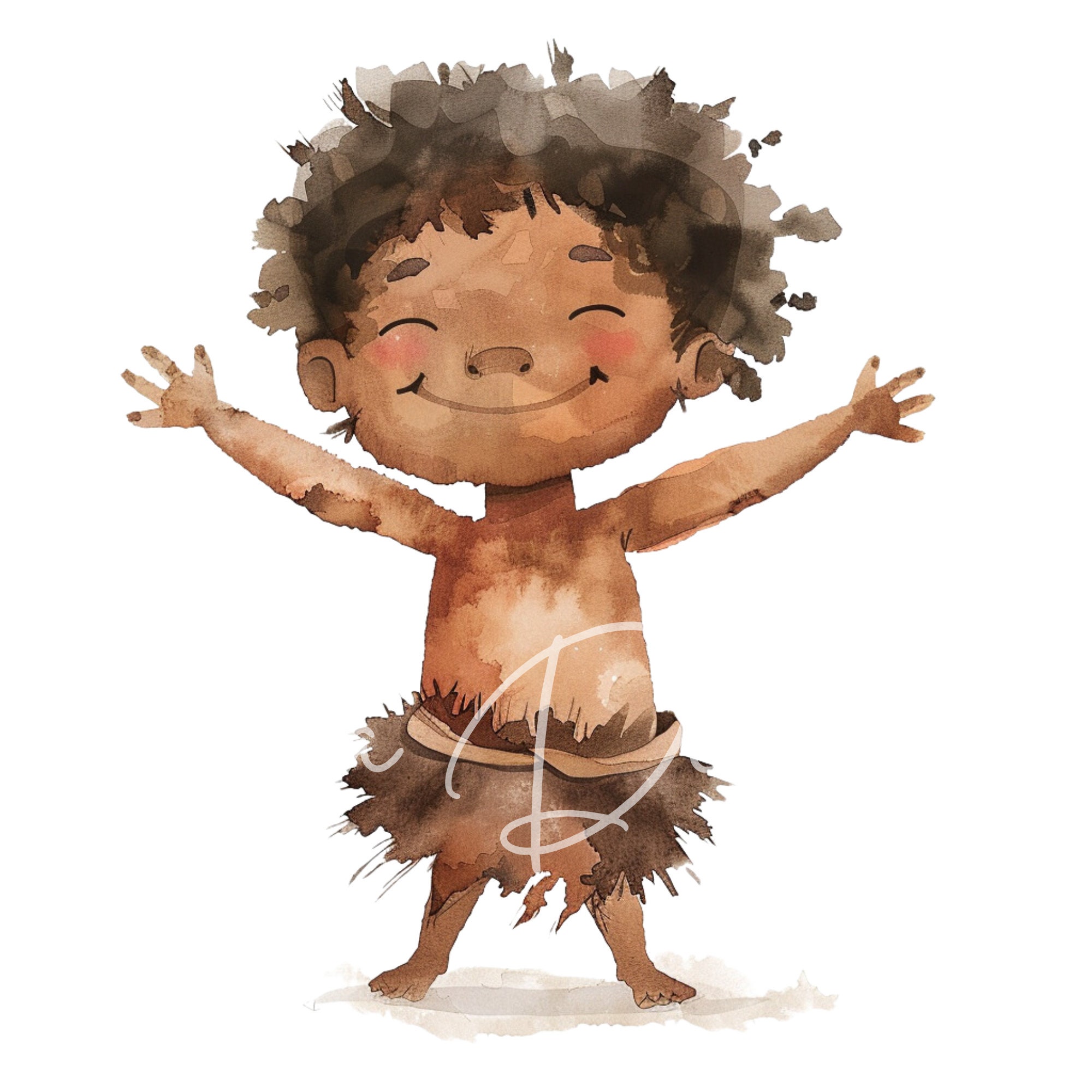Prehistoric Caveman Kids 40 High Quality PNG Digital Planner, Junk ...