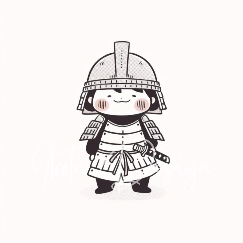 Little Samurai Clipart - 40 High Quality JPG - Digital Planner, Junk ...