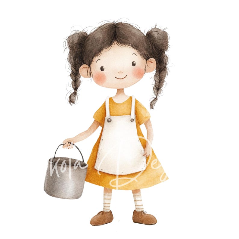 The Ugly Duckling Clipart, Watercolor Fairytale Animals and Children ...