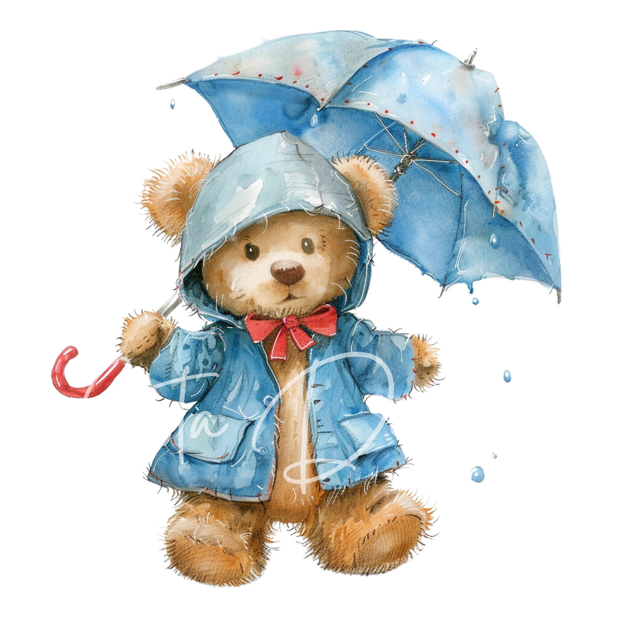 Teddy Bear Umbrella Clipart 40 High Quality PNG Digital Planner, Junk ...