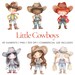 Little Cowboys Clipart - 40 High Quality Pngs - Digital Planner, Junk ...