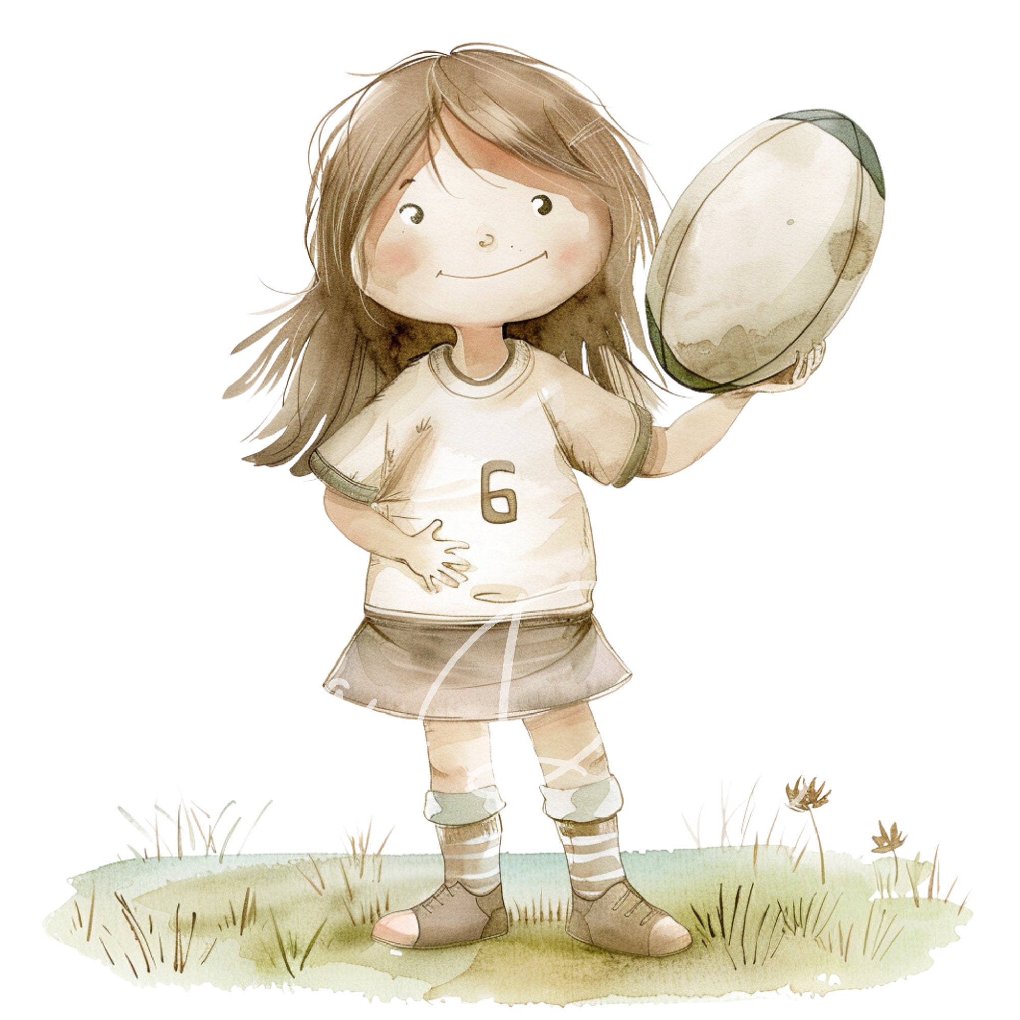 Rugby Player Girl Clipart 40 High Quality Pngs Digital Planner, Junk ...
