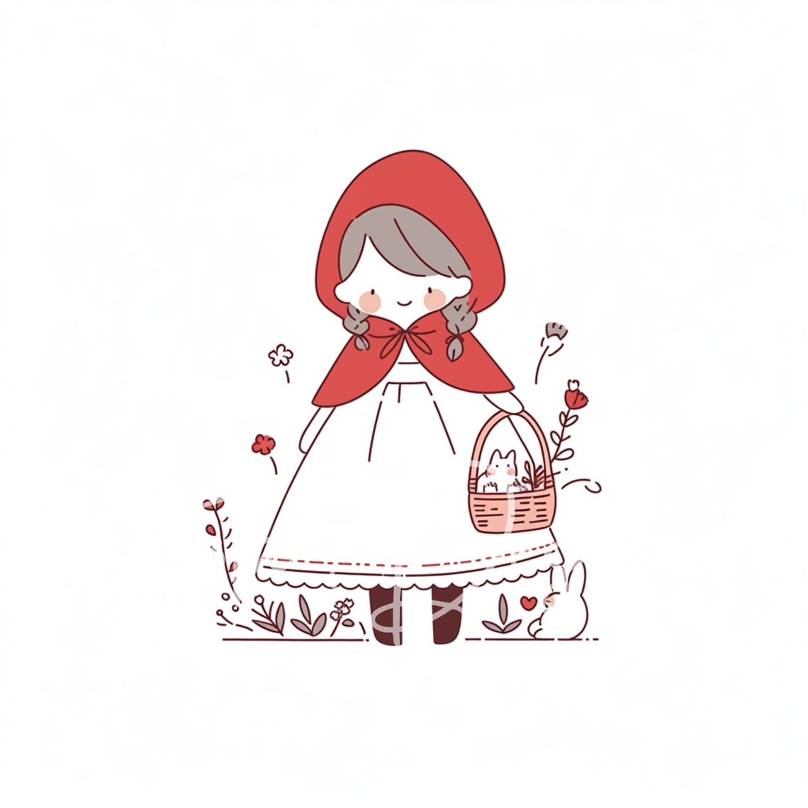 Little Red Riding Hood Clipart 40 High Quality Jpgs - Etsy