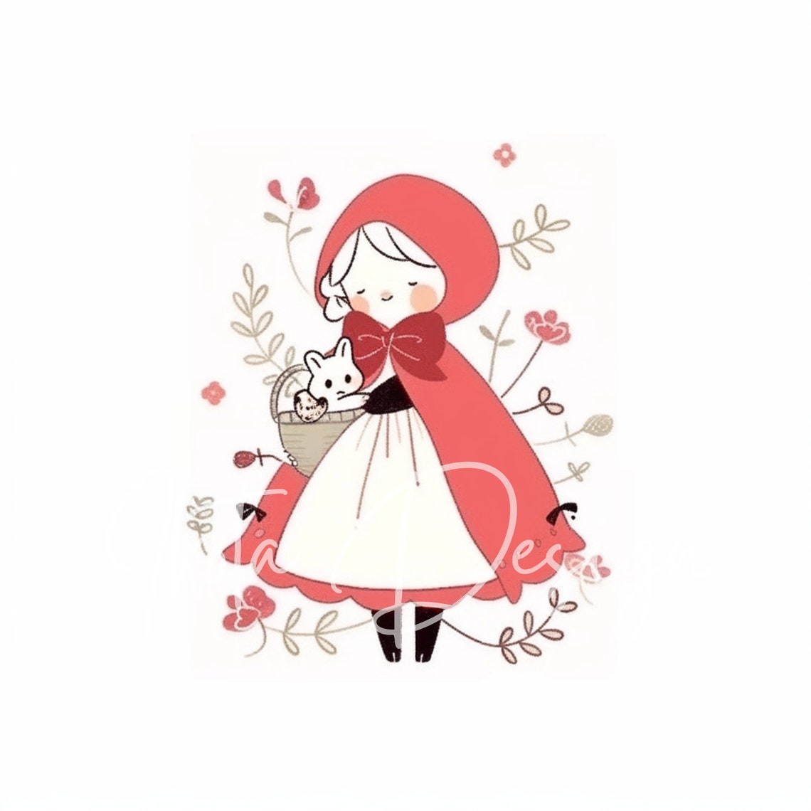 Little Red Riding Hood Clipart 40 High Quality Jpgs - Etsy