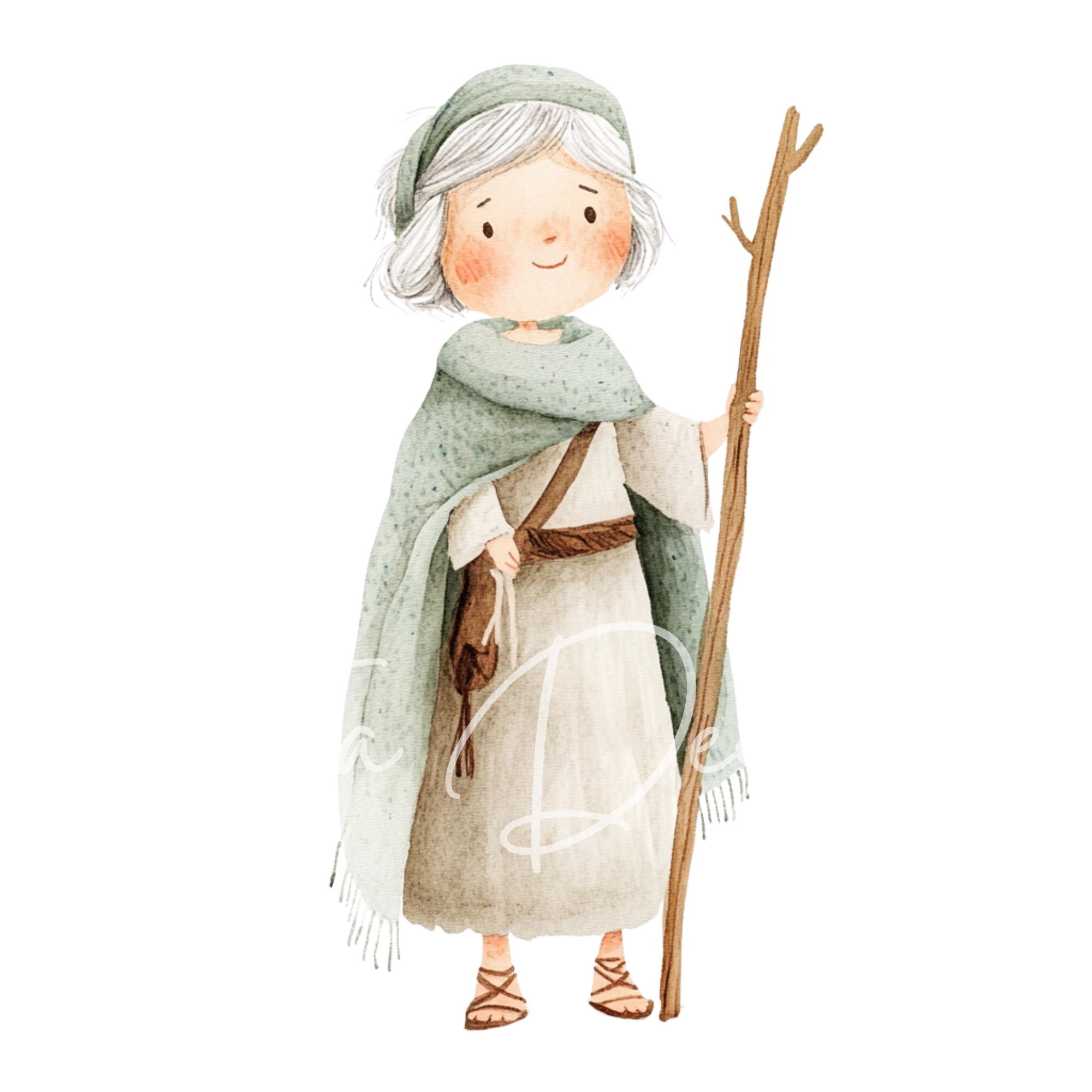 Abraham & Sarah Clipart - 30 PNG - Digital Planner, Junk Journaling ...