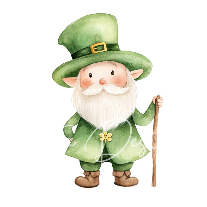 St Patricks Day Watercolor Clipart, Cute Kids Leprechaun Outfits ...