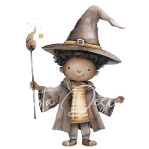 Little Wizards Clipart - 40 High Quality Pngs - Digital Planner, Junk ...
