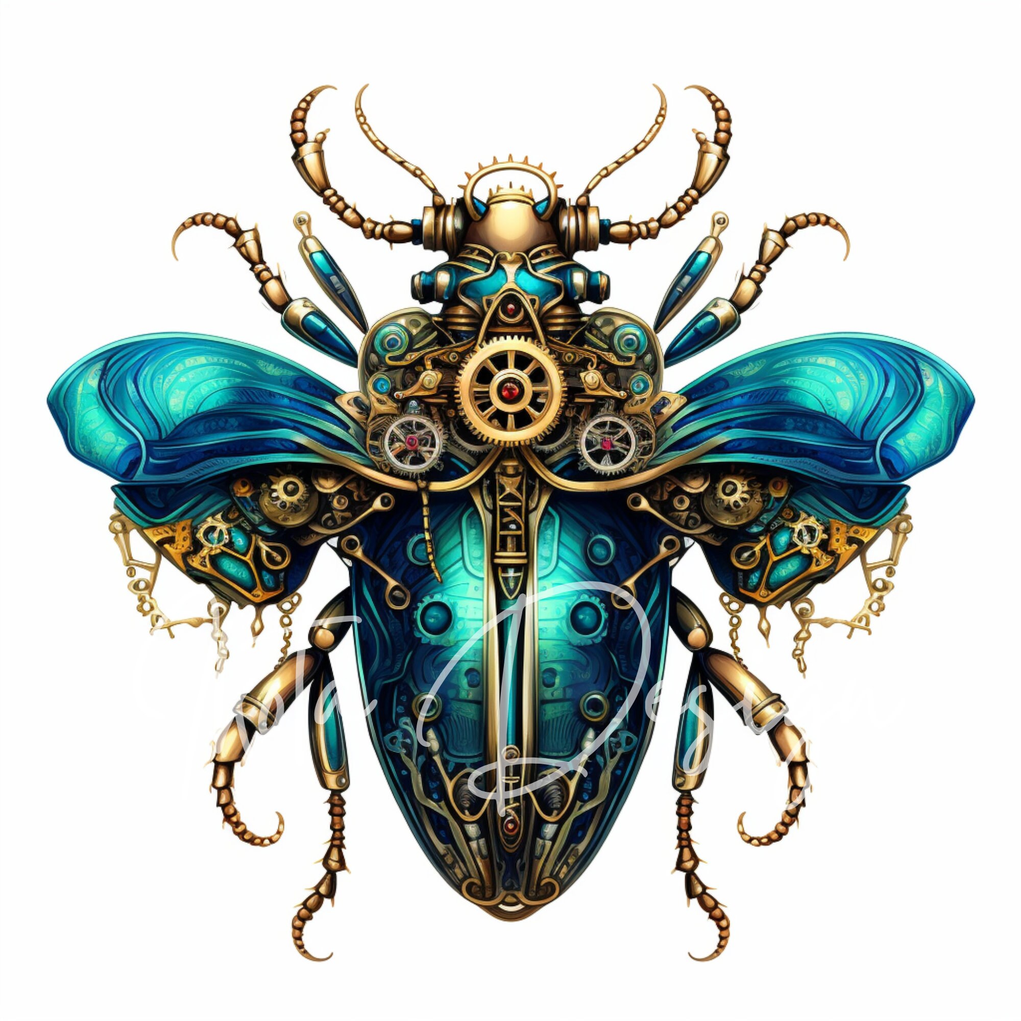 Steampunk Bug Clipart 40 High Quality JPG Digital Planner - Etsy