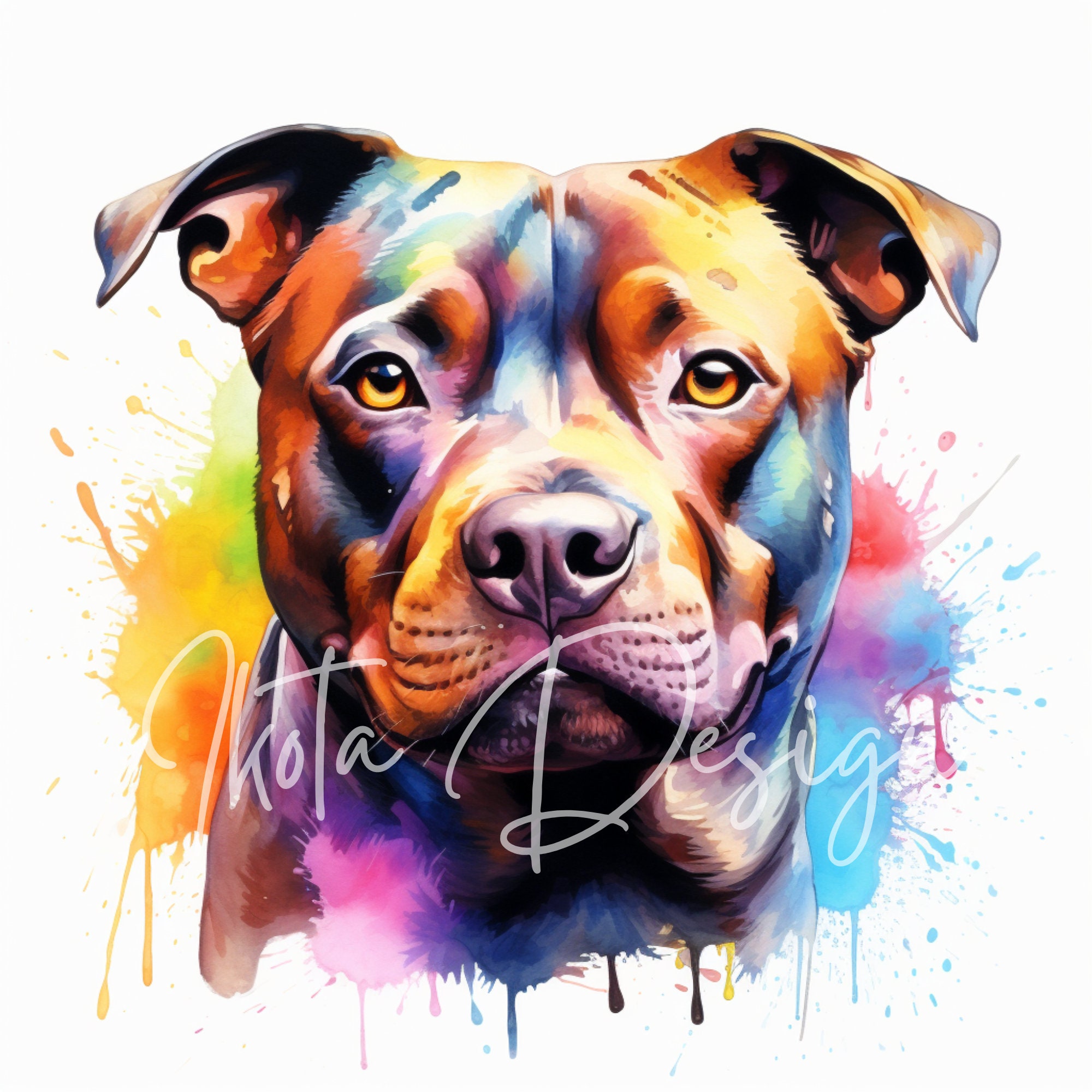 Staffordshire Bull Terrier Dog Clipart Collection, Muscular Loyal ...