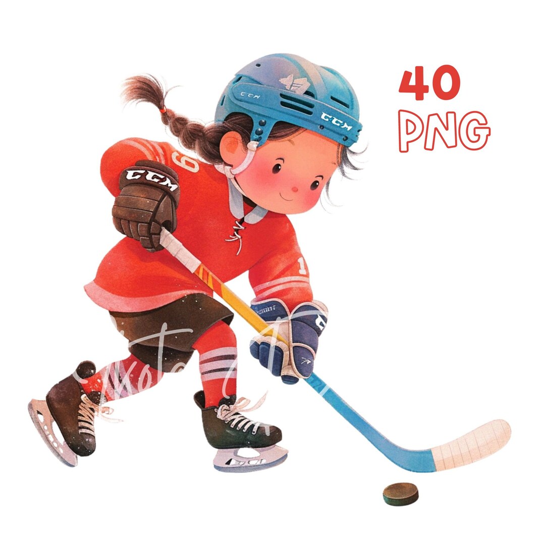 Ice Hockey Kids Clipart - 40 High Quality Pngs - Digital Planner, Junk ...