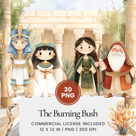 Burning Bush Bible Clipart