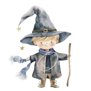 Little Wizards Clipart - 40 High Quality Pngs - Digital Planner, Junk ...
