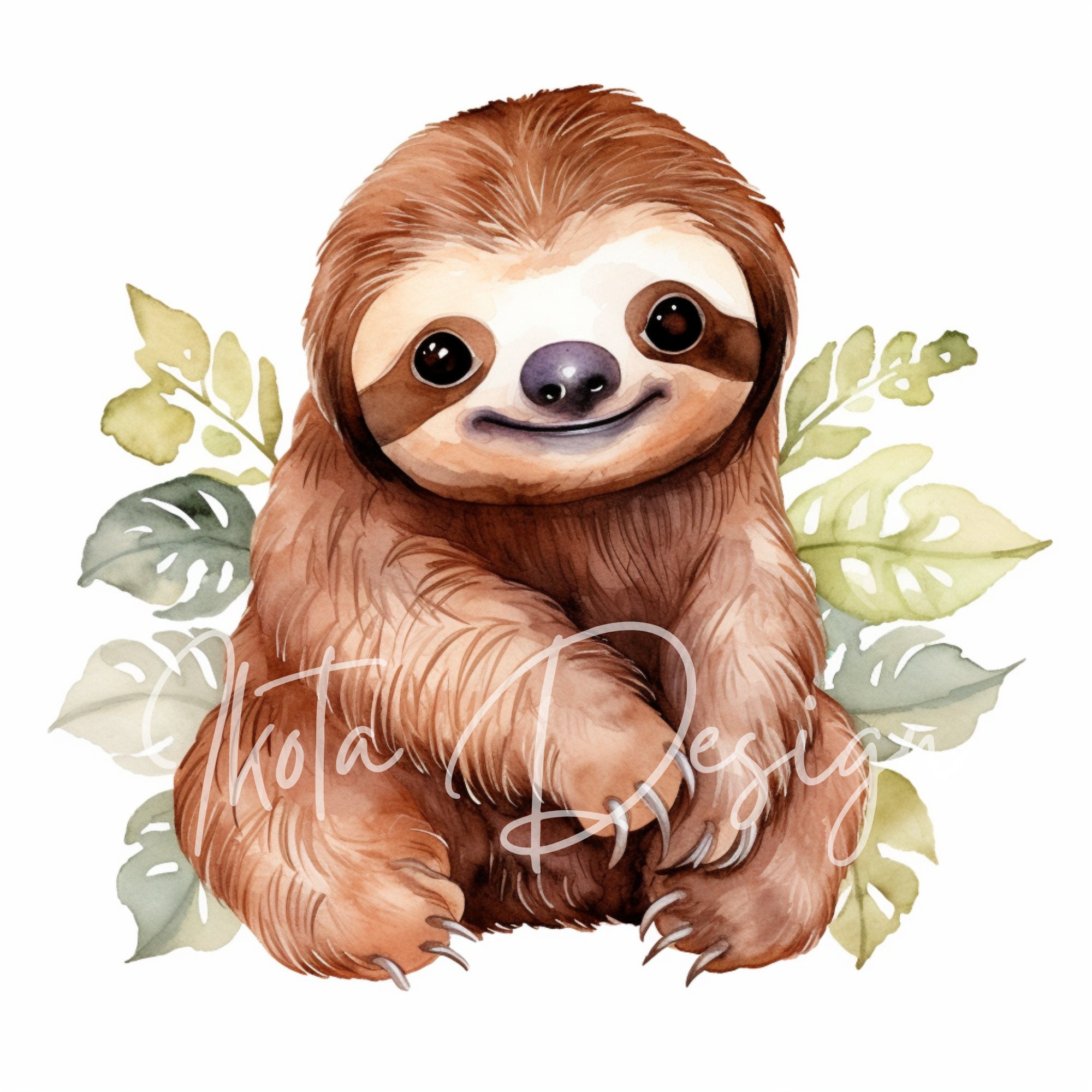 Adorable Cute Sloth Clipart 40 High Quality Jpgs Digital Planner, Junk ...