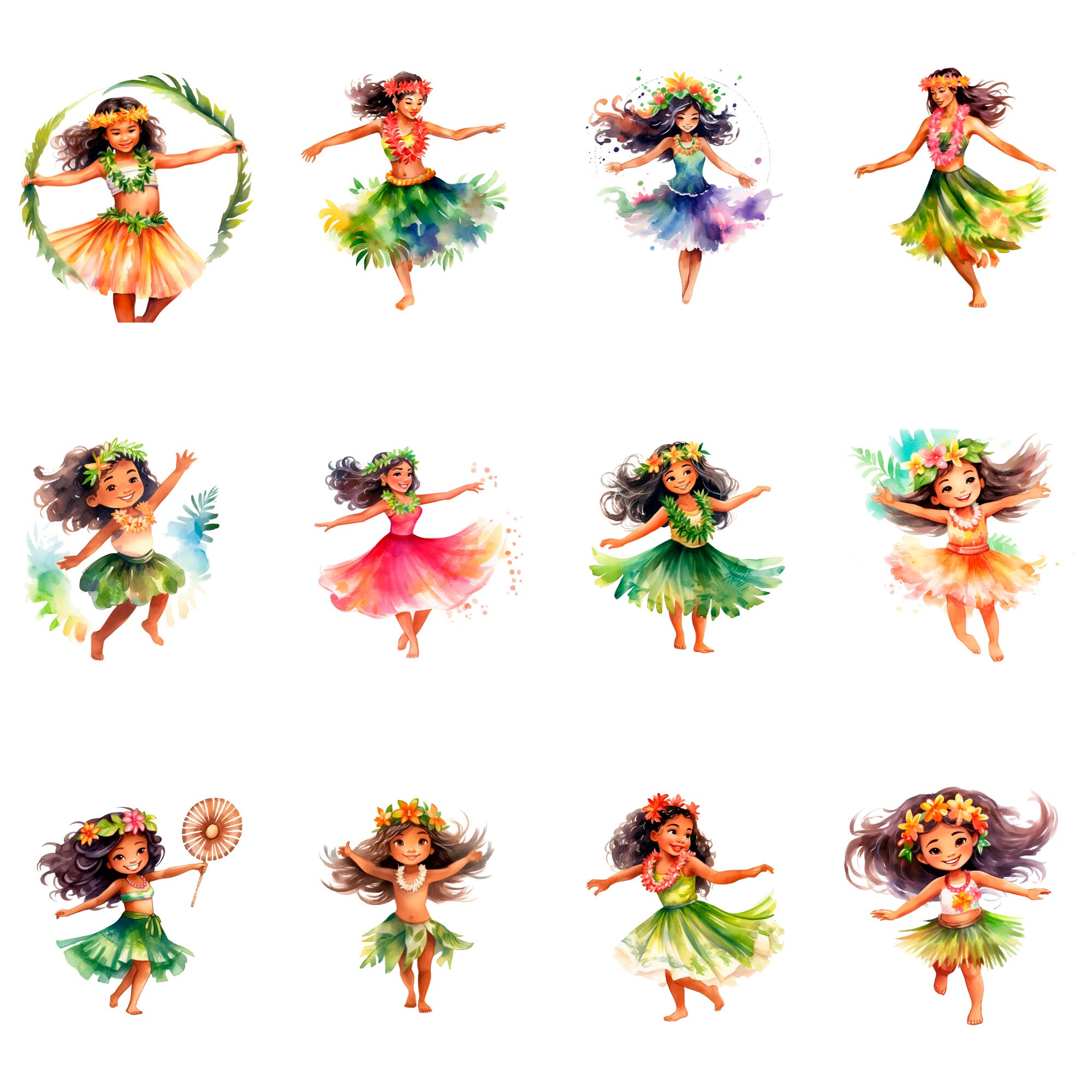 Hula Dancer Clipart 40 High Quality Pngs Digital Planner, Junk ...