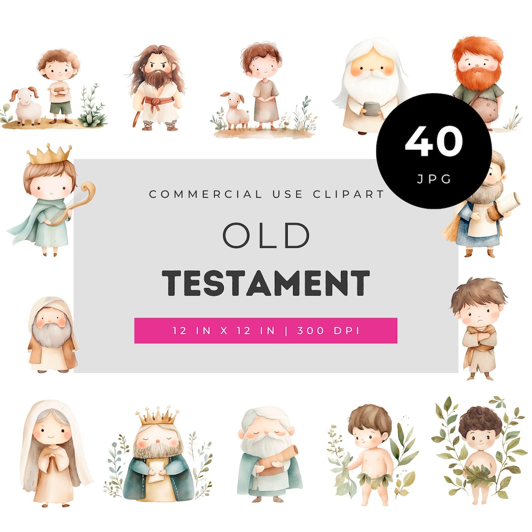 Old Testament Clipart, Cute Bible Story Characters Illustrations ...