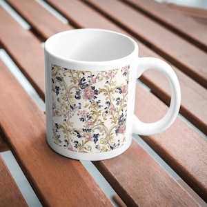 French Rococo Seamless Repeat Pattern, Digital Paper, Background ...