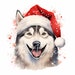 Christmas Husky Dog Clipart 40 High Quality Jpgs Digital Planner, Junk ...