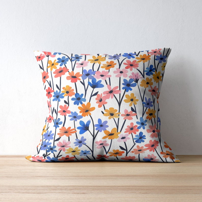 Tempera Flowers Seamless Pattern Set for Spring Crafts and Design ...