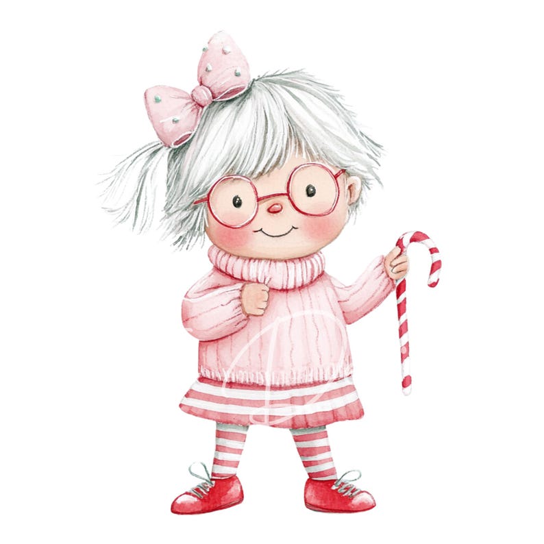 Candyland Valentine Watercolor Clipart, Cute Kids Sweets Lollipops ...