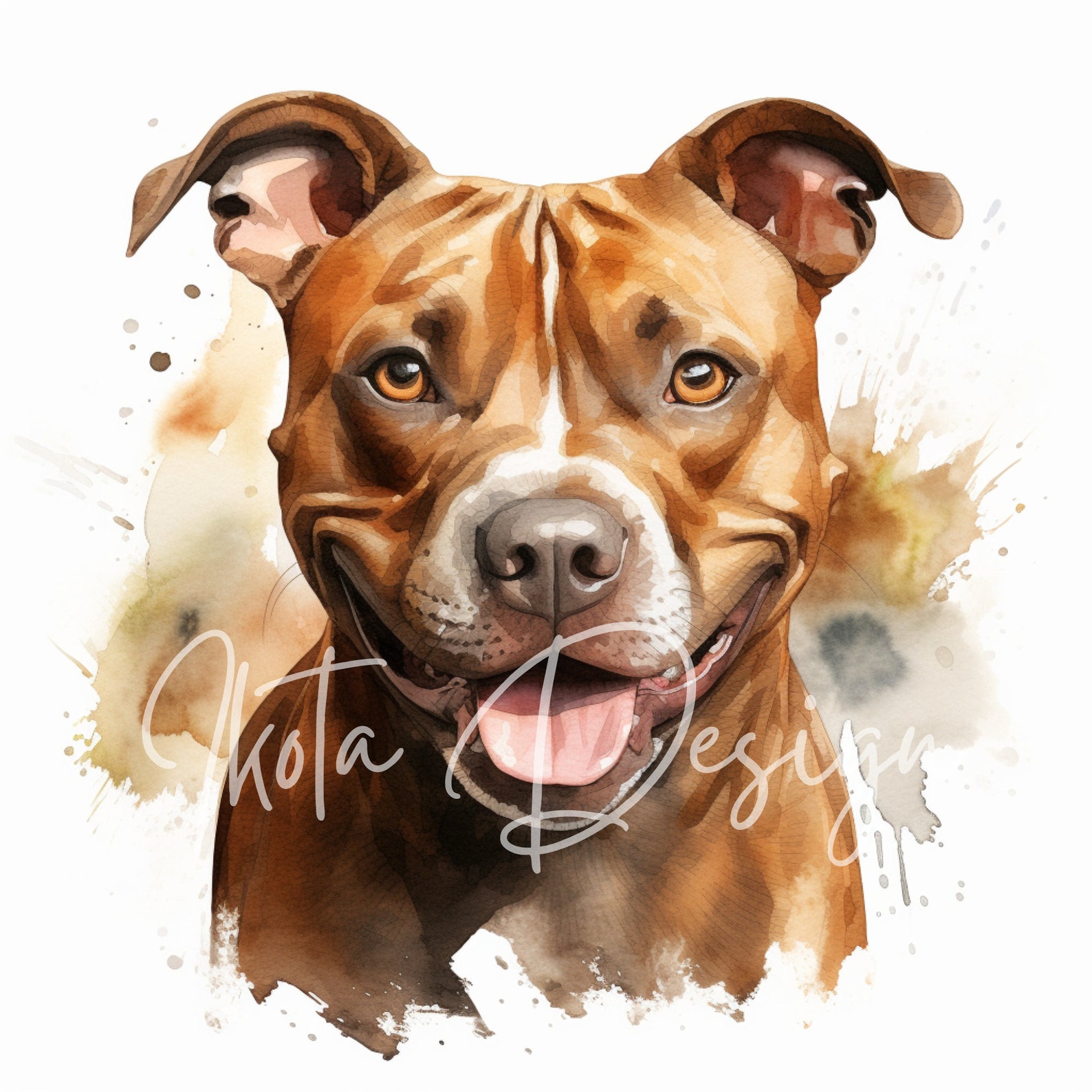 Staffordshire Bull Terrier Dog Clipart Collection, Muscular Loyal ...