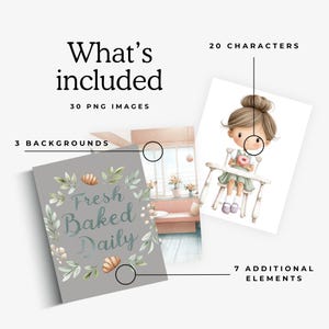 Bakery Watercolor Clipart Bundle, Pastel Baking Cafe Illustrations PNG ...