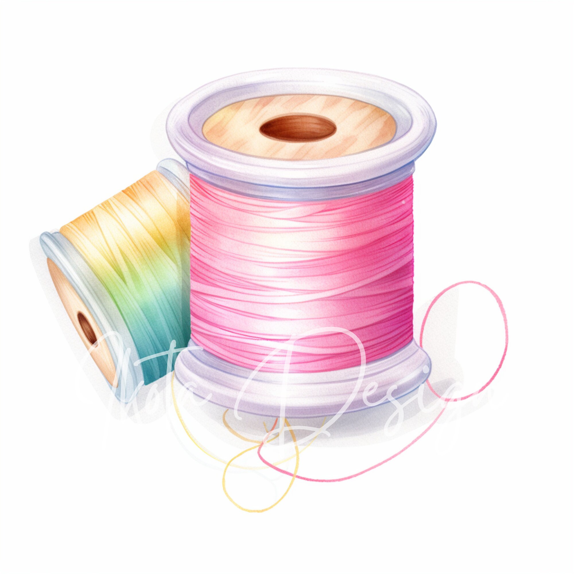 Sewing Thread Clipart 40 High Quality Jpgs Digital Planner, Junk ...
