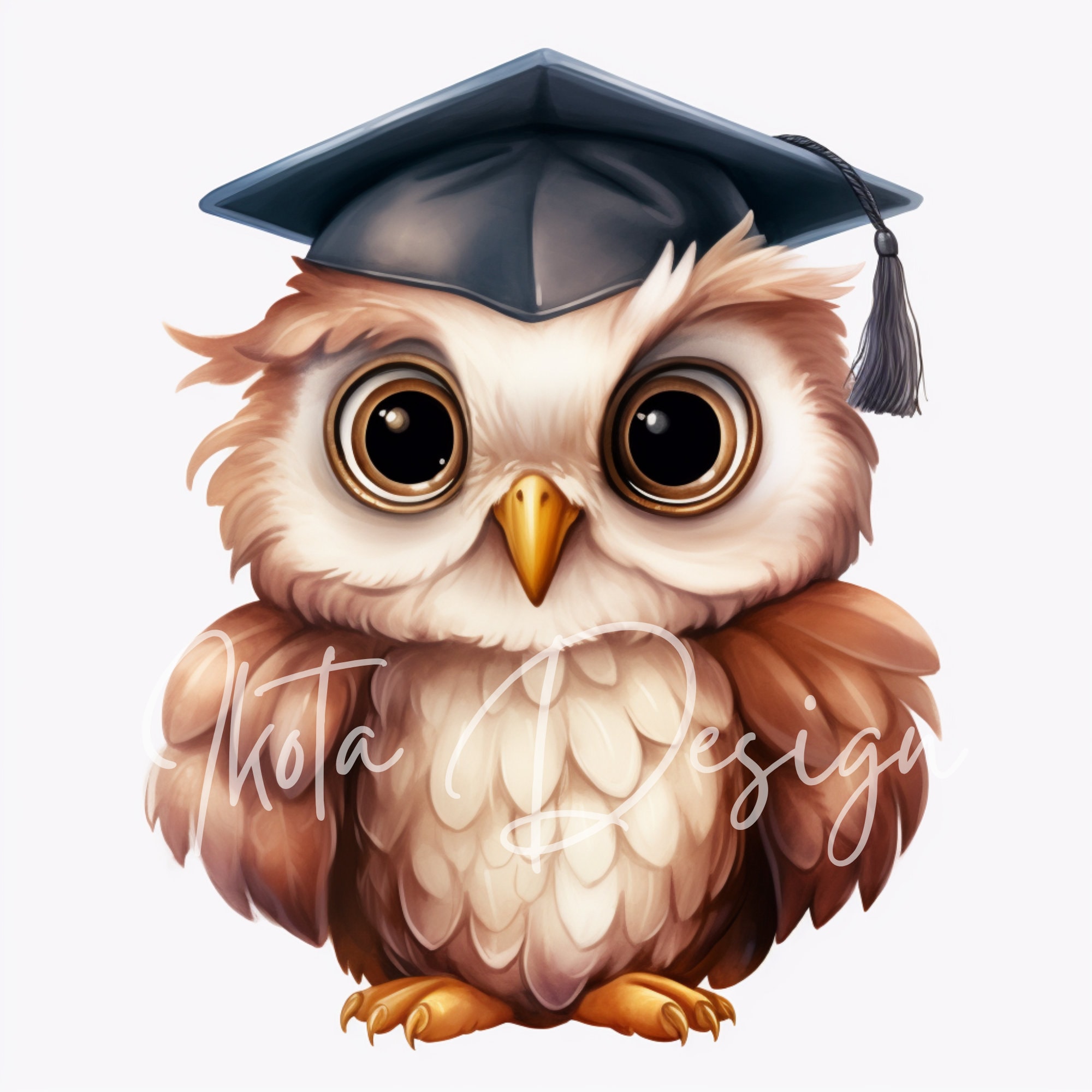 Graduation Owl Clipart 40 High Quality Jpgs Digital - Etsy