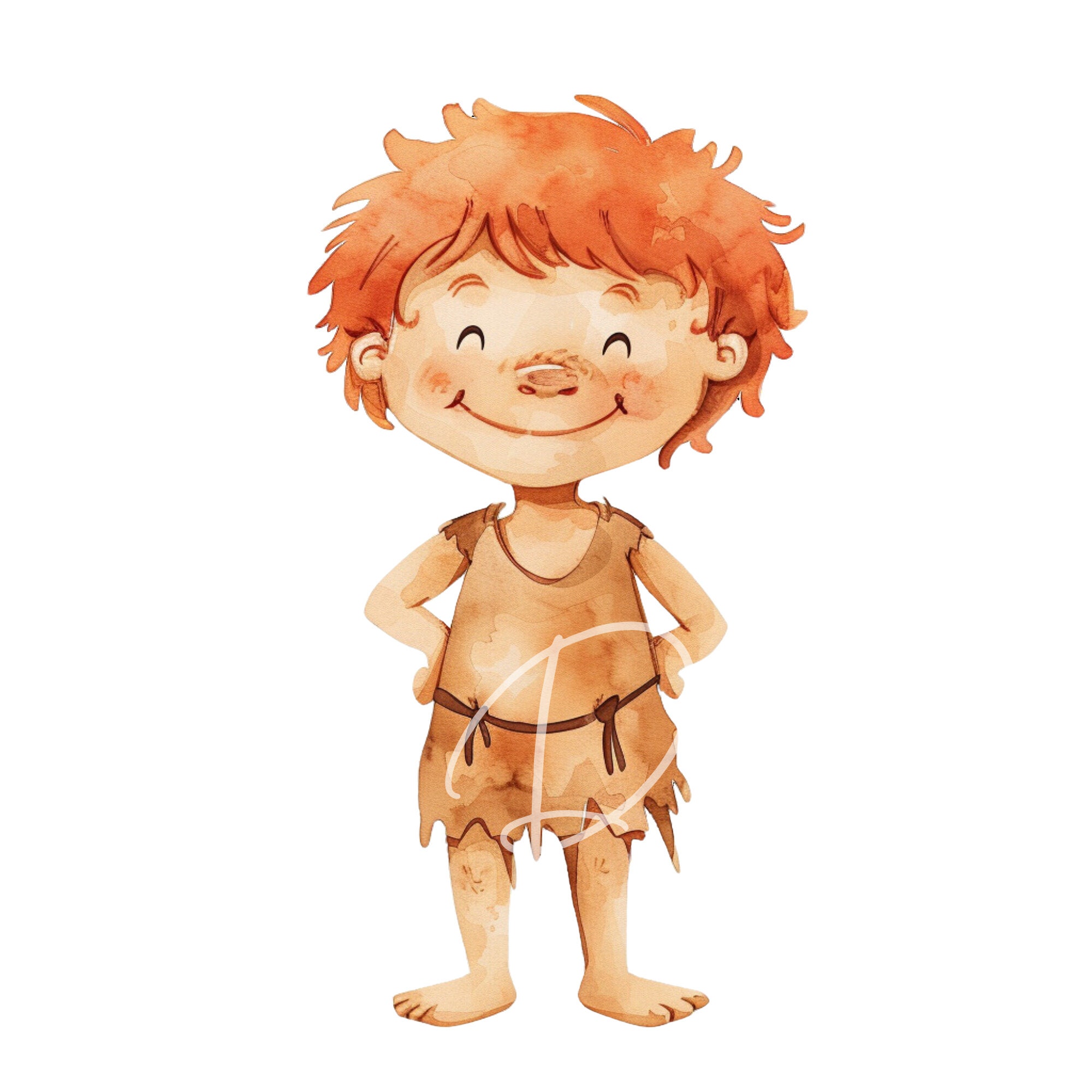 Prehistoric Caveman Kids 40 High Quality PNG Digital Planner, Junk ...